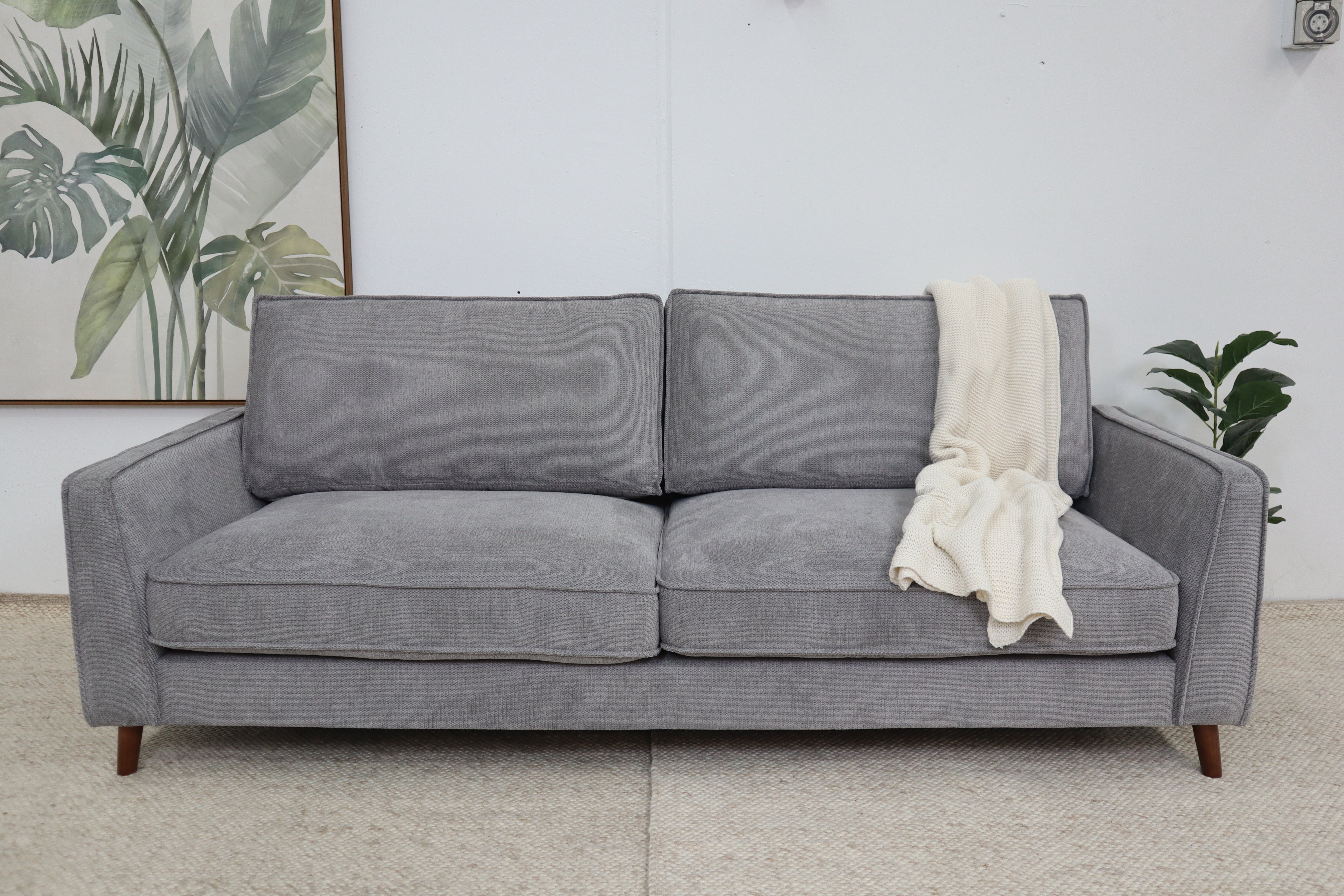 LUCAS GREY FABRIC 3 SEATER – Casey Furniture Warehouse
